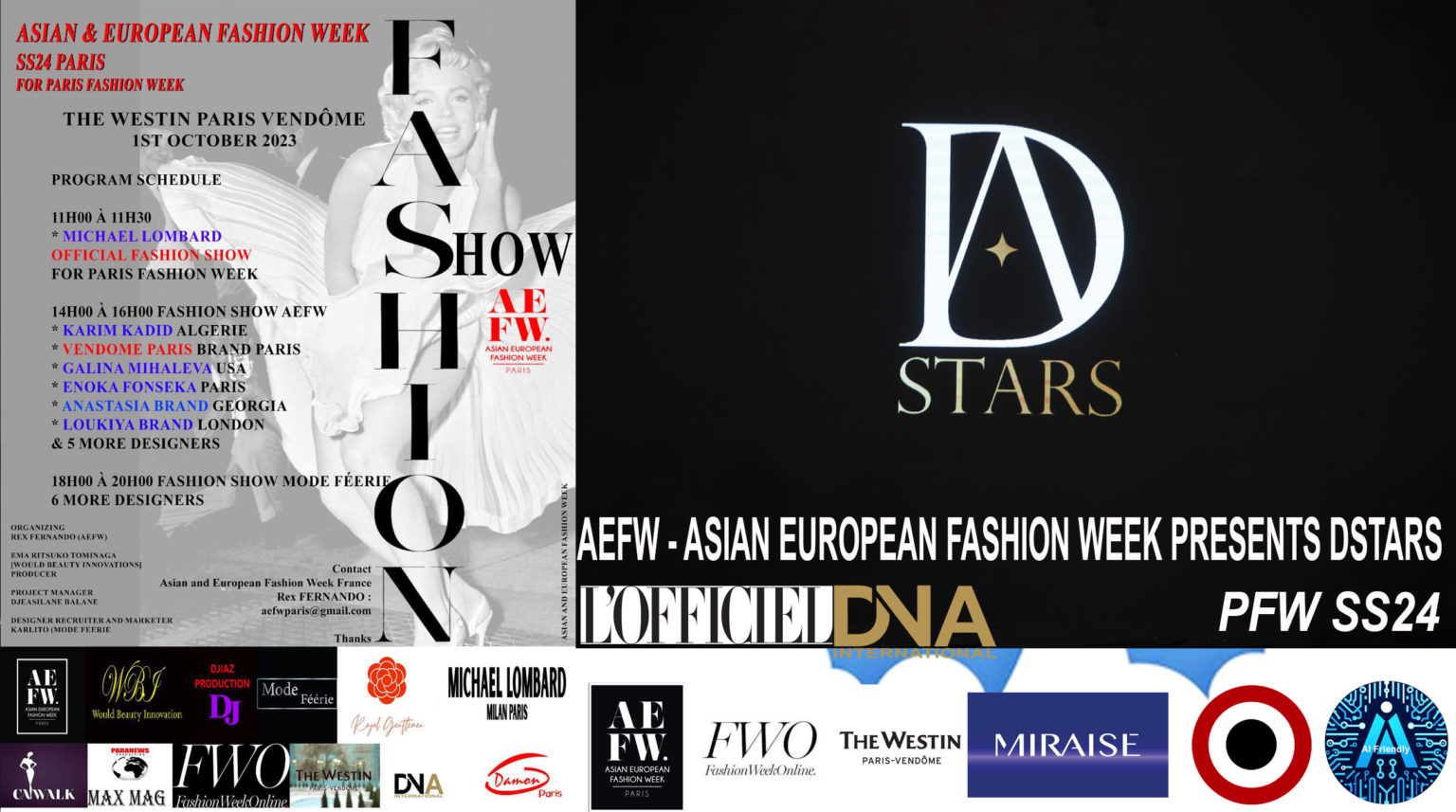 AEFW 'ASIAN EUROPEAN FASHION WEEK' - SS24 - PARIS The Westin Paris ...