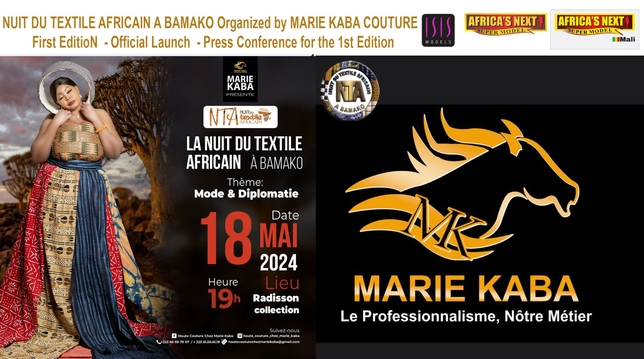 NTA - NUIT DU TEXTILE AFRICAIN A BAMAKO By Marie KABA A Major Event Of The Year 2024 Current ...